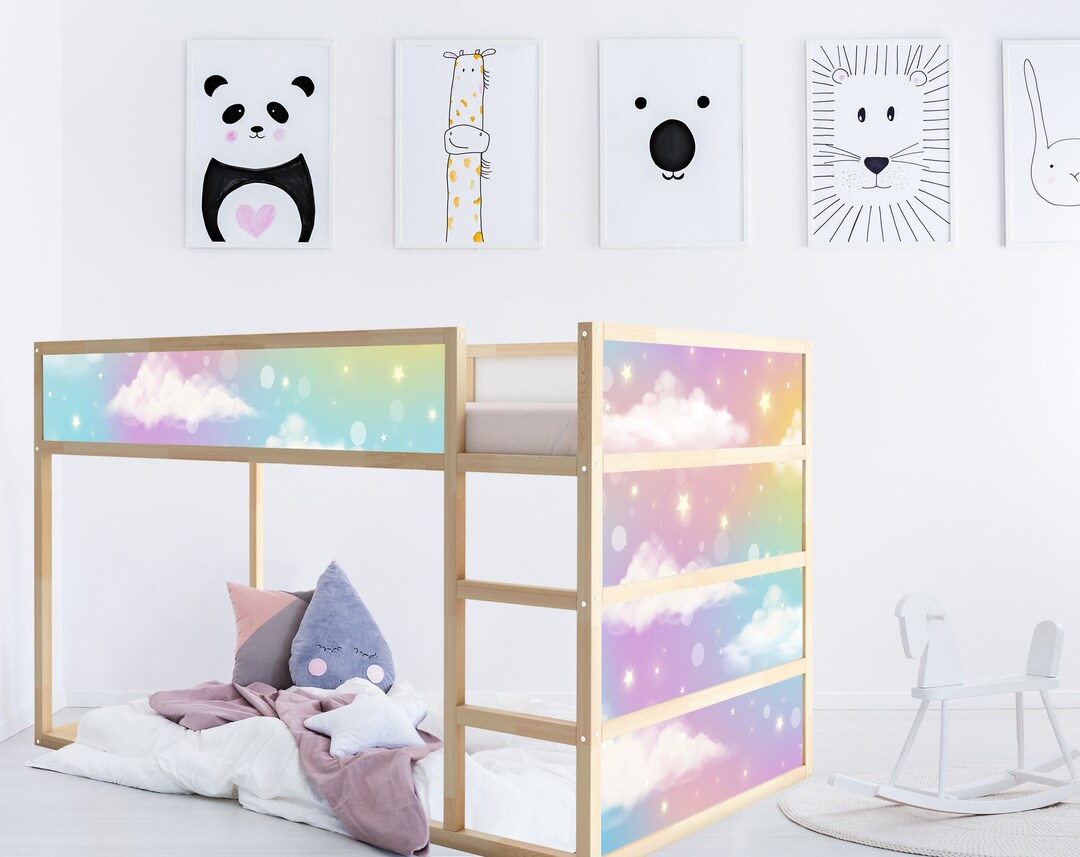 Rainbow,Ikea Kura Bed, Rainbow Boho Decals, Decals for Kids Room ...