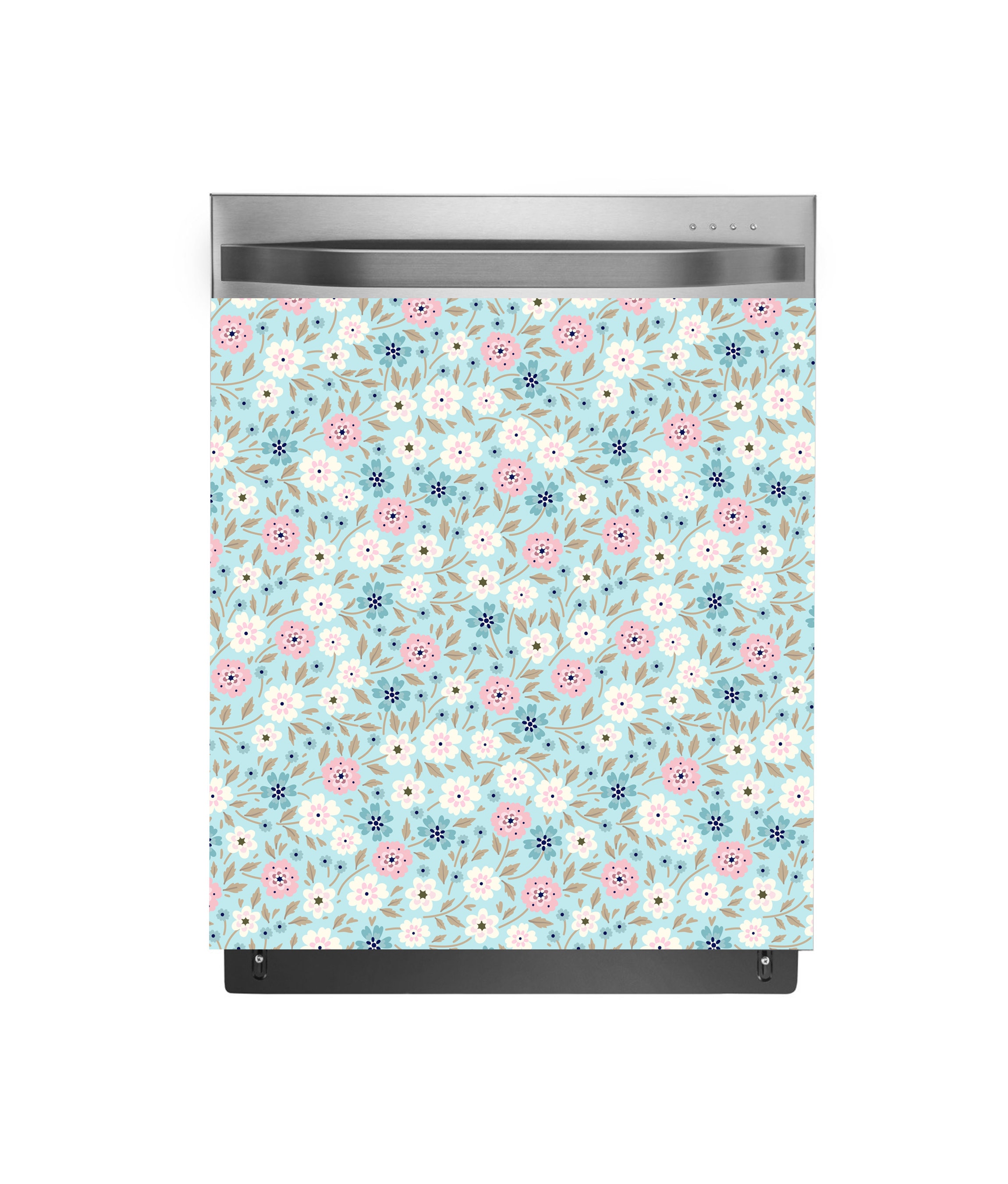 Kitchen Decor Dishwasher Vinyl Sticker Damask Waterproof Skin ...