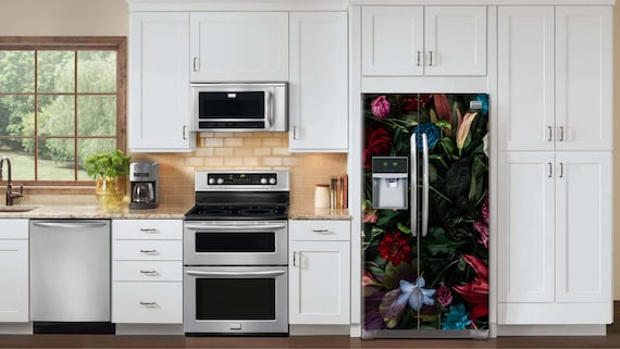 Vinyl Fridge Decal Wrap Kitchen Decor Housewarming | Etsy