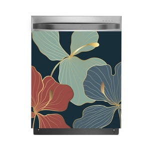Kitchen Decor Dishwasher Vinyl Sticker Waterproof Skin Dishwasher Cover ...