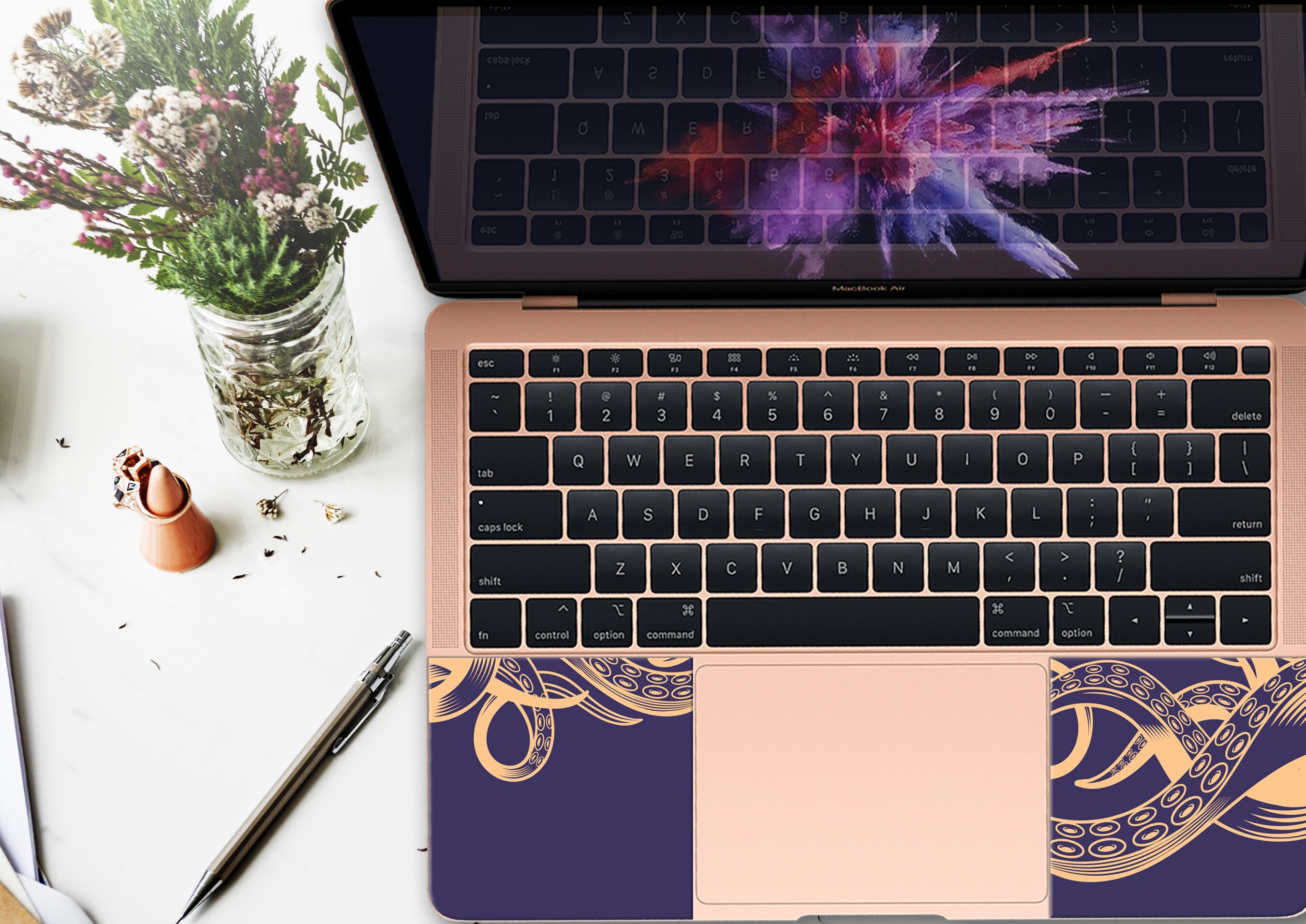 Octopus Laptop Decal Keyboard Skin Acer Chromebook Skin Asus | Etsy