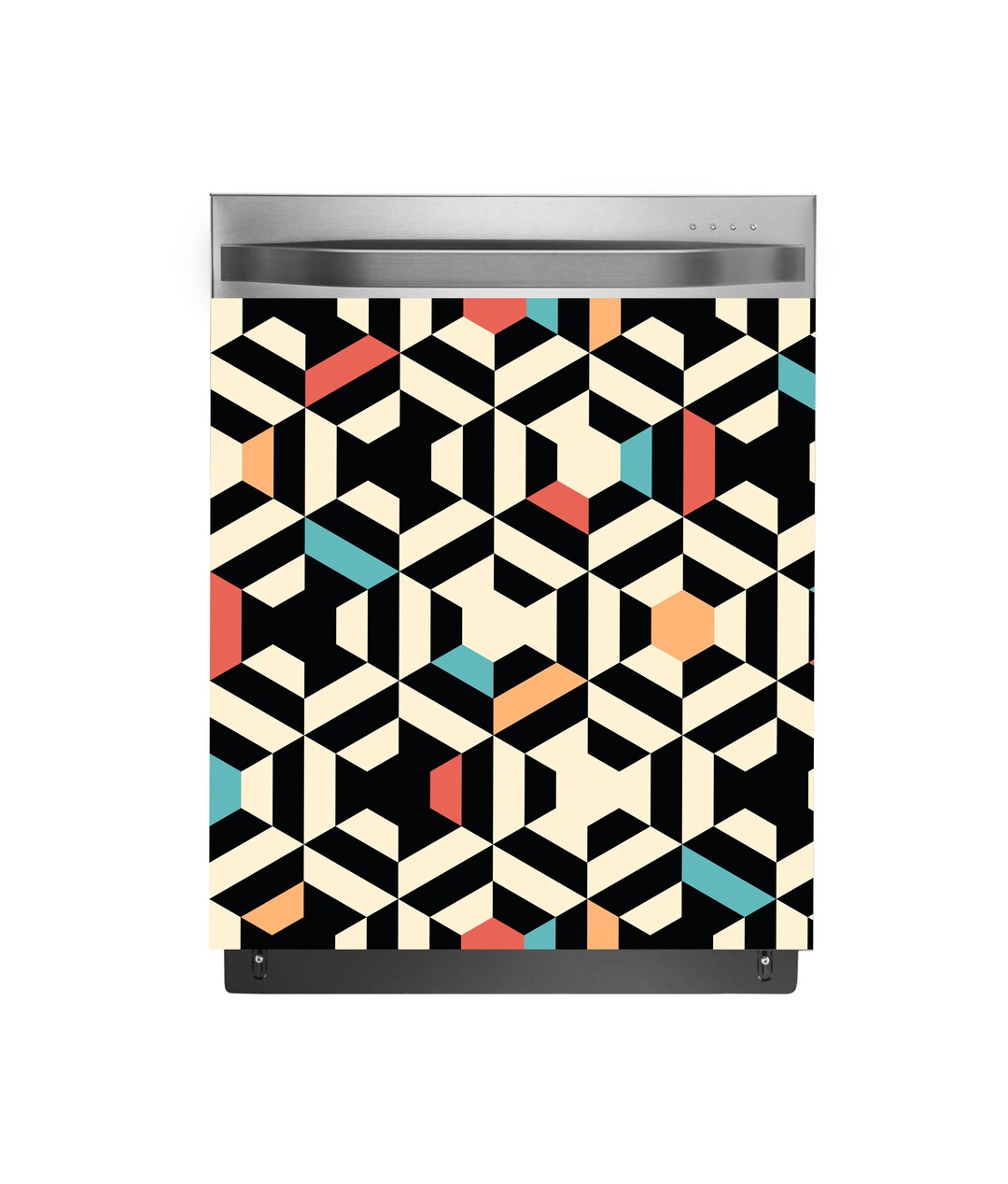 Dishwasher Vinyl Sticker Kitchen Decor Floral Waterproof Skin ...