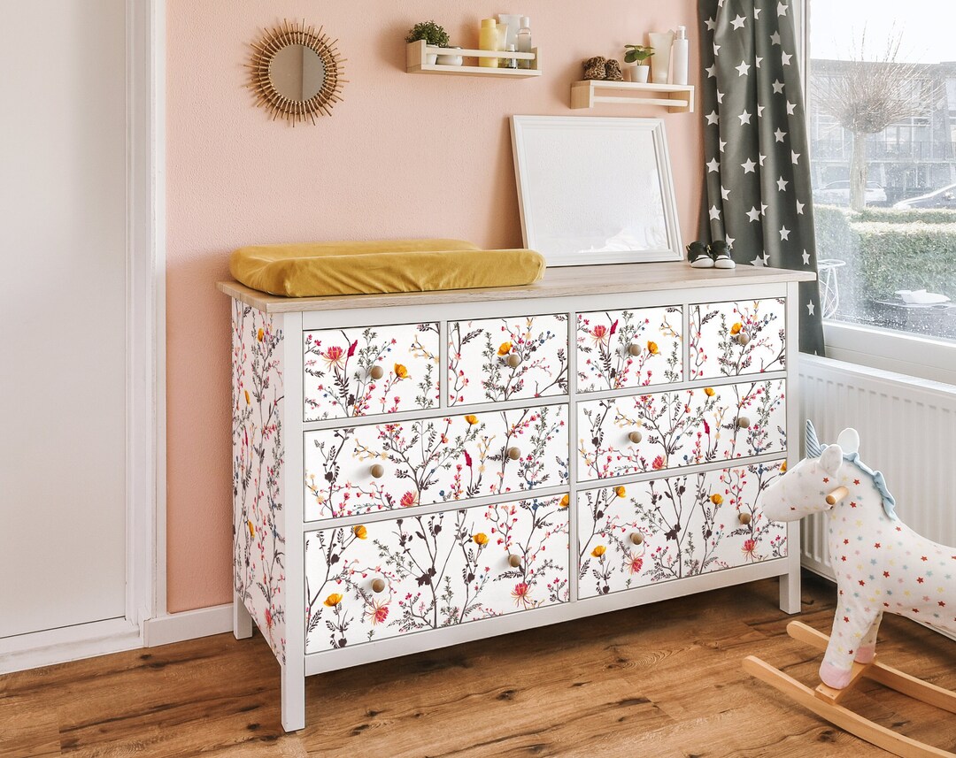 Vinyl Stickers for Ikea Hemnes 8 Drawer Dresser, Vinyl Decal, Ikea ...