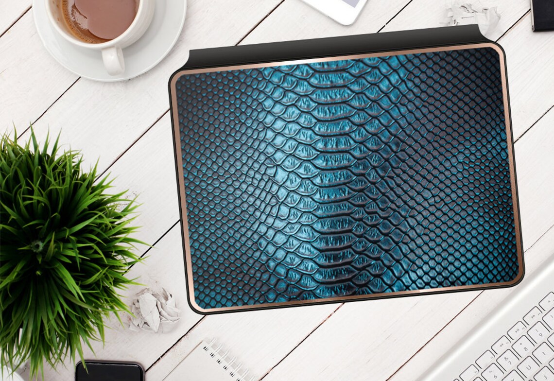Blue Snake Skin Reptile Skin Design Rose Gold Frame Vinyl | Etsy