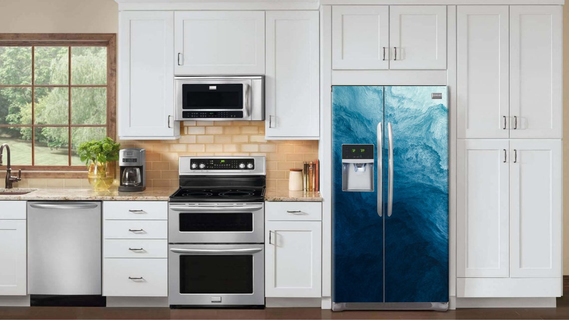 Ocean Decal Fridge Refrigerator Skin Sticker Decor Custom Skin - Etsy