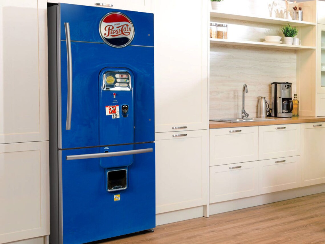 Retro Decal Fridge Sticker Decor Custom Skin Refrigerator - Etsy