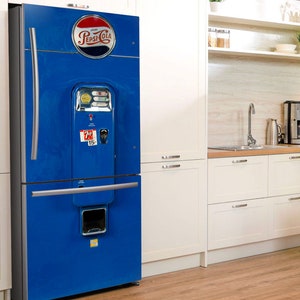 Retro Decal Fridge Sticker Decor Custom Skin Refrigerator Cover Kitchen ...