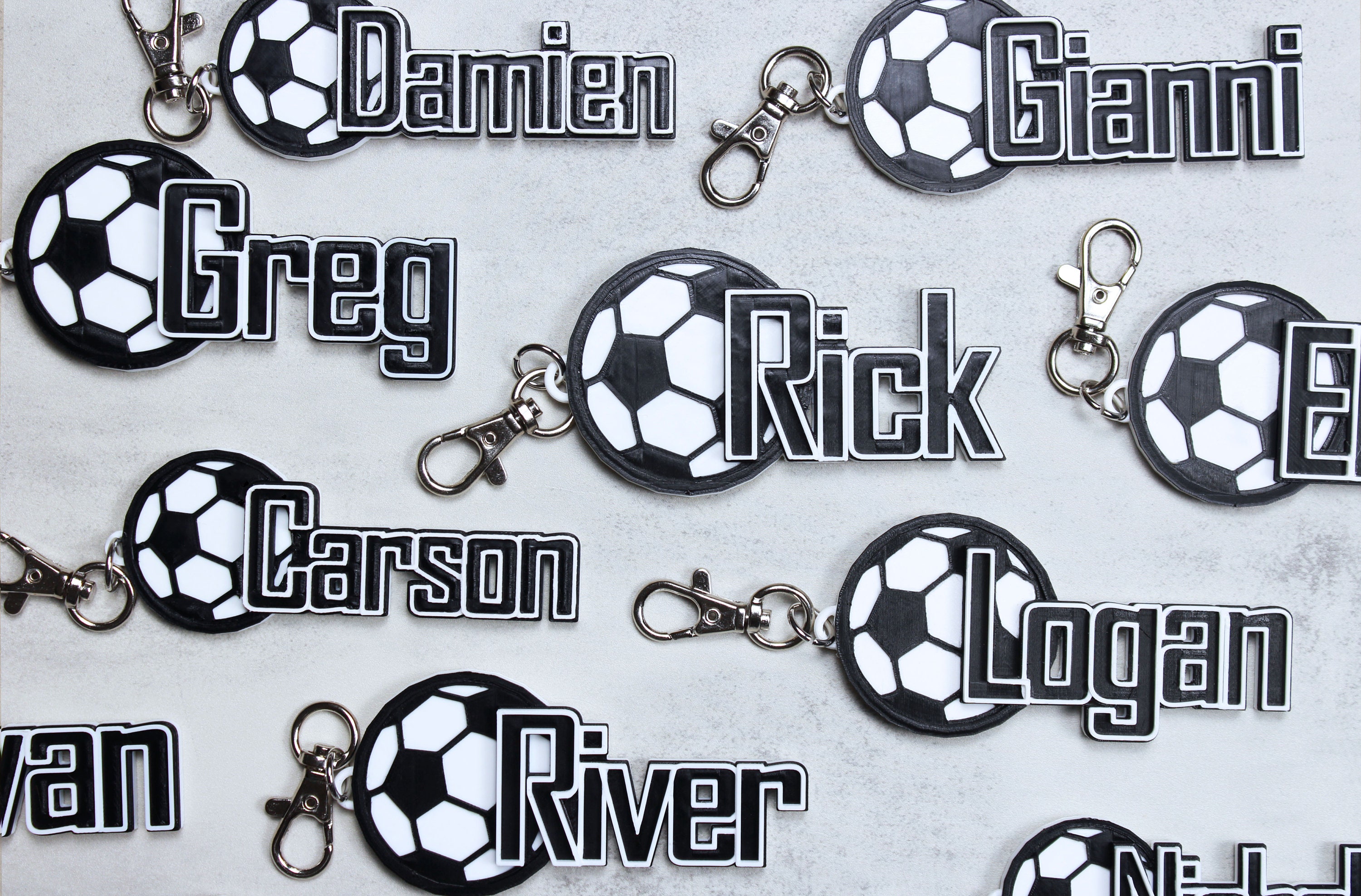Personalized 3D Soccer Keychain: Custom Name Bag Tag - Etsy