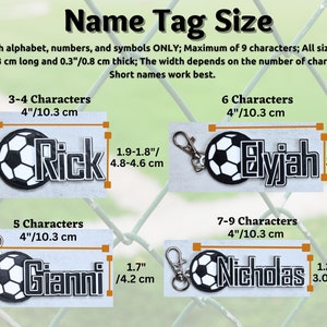3D Soccer Name Tag Keychain. Soccer Bag Tag. Soccer Keychain. Big ...