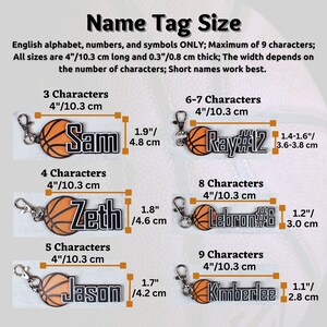 3D Large Basketball Name Tag Keychain. Basketball Bag Pack Tag ...