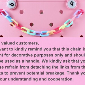 Chunky Chain Link for Bogg Bagg Accessories. Bogg Bag Chain. Rainbow ...
