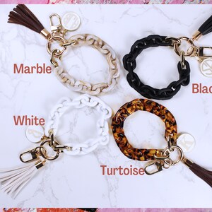 Personalized Chunky Chain Link Wristlet Keychain Personalized - Etsy