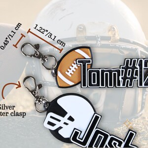 Football Keychain. Football Name Tag Keychain. Football Backpack Name ...