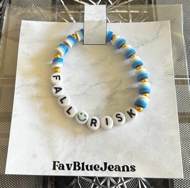 Hand-beaded Bracelet: Fall Risk - Etsy