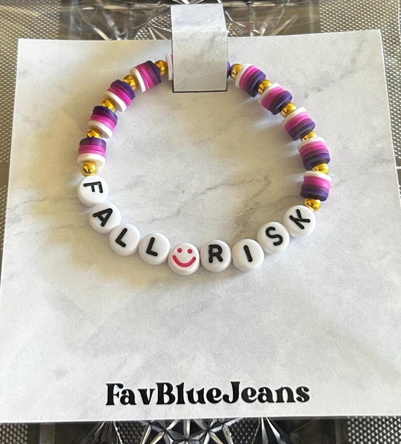 Hand-beaded Bracelet: Fall Risk - Etsy