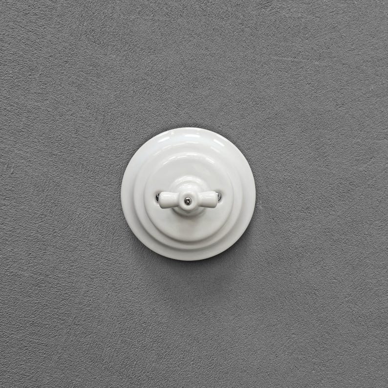 Rotary Light Switch Porcelain Colonial Type-2 Double One-way Flush ...