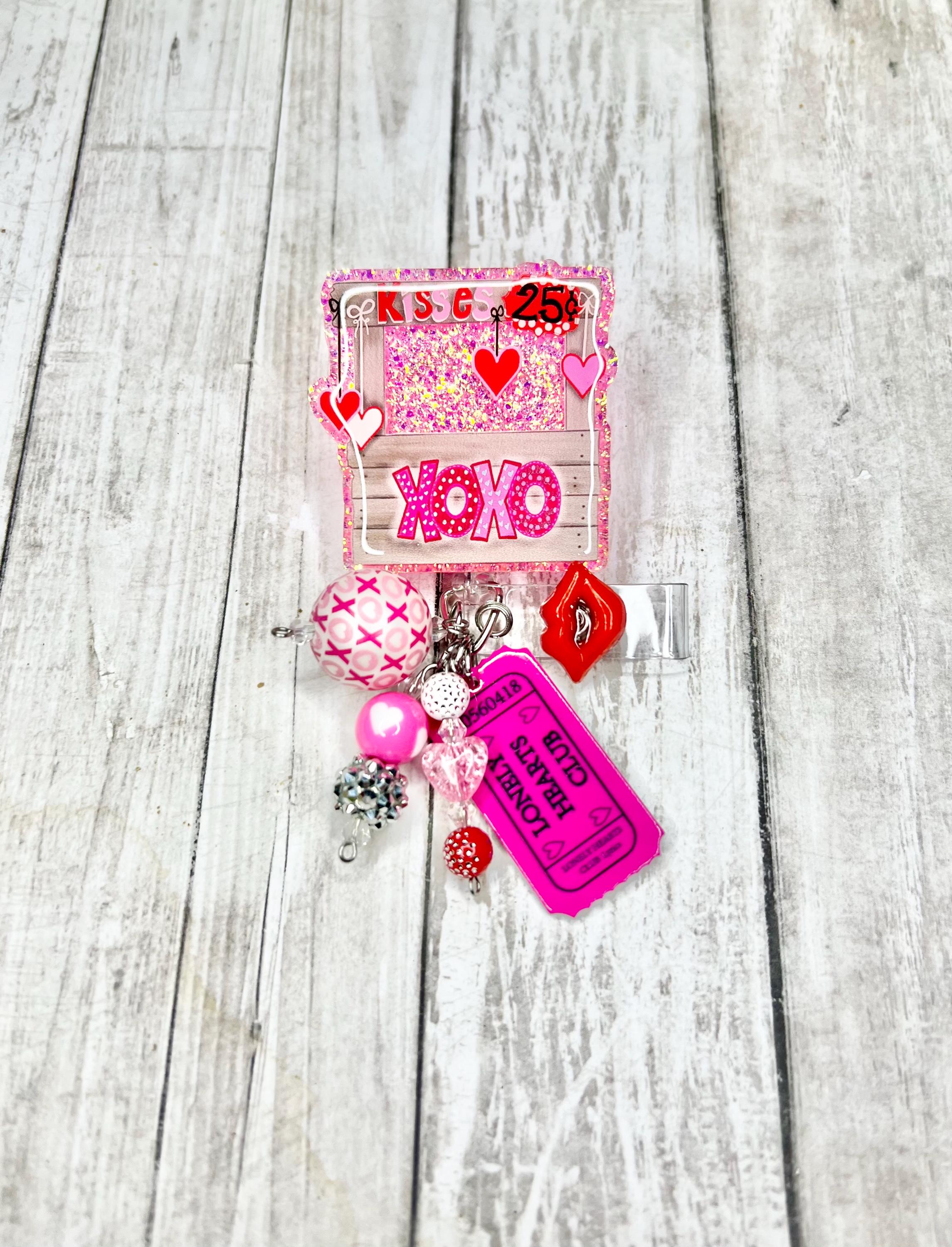 Kissing Booth Badge Reel: Valentine's Day Badge Holder - Etsy