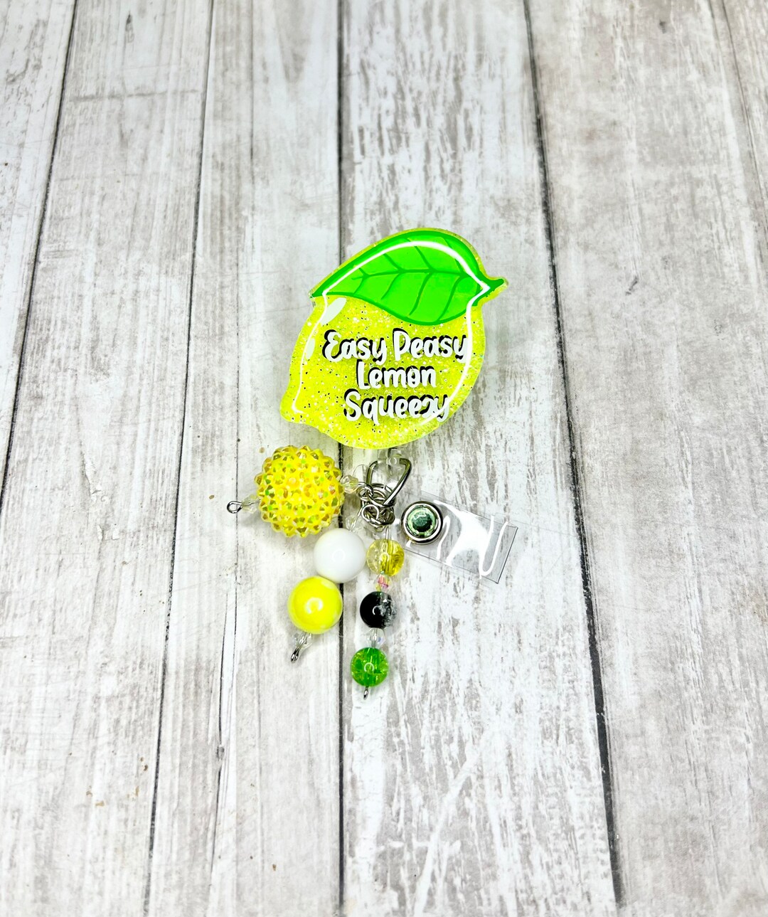 Lemon Badge Reel, Easy Peasy Lemon Squeezy Badge Reel, Nurse Badge Reel ...