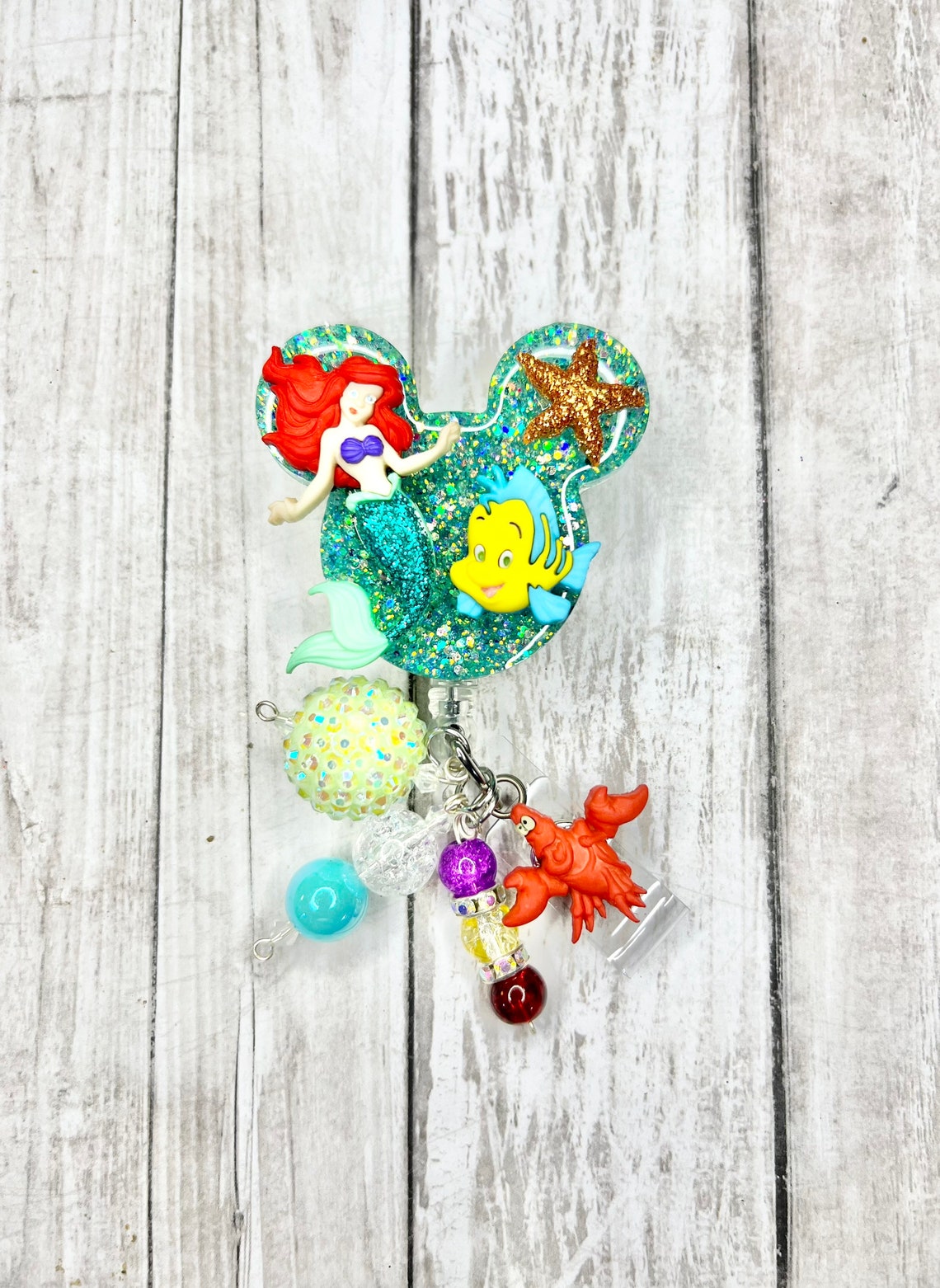 Disney Little Mermaid Badge Reel Princess Ariel Badge Reel - Etsy