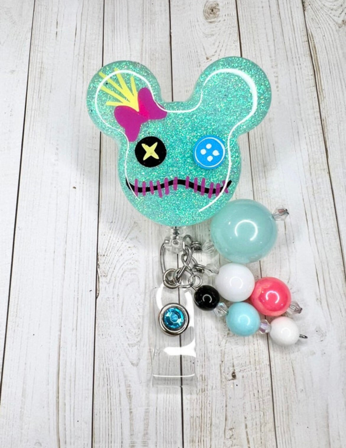 Scrump Mickey Head Badge Reel Disney Stitch Badge Reel Nurse - Etsy
