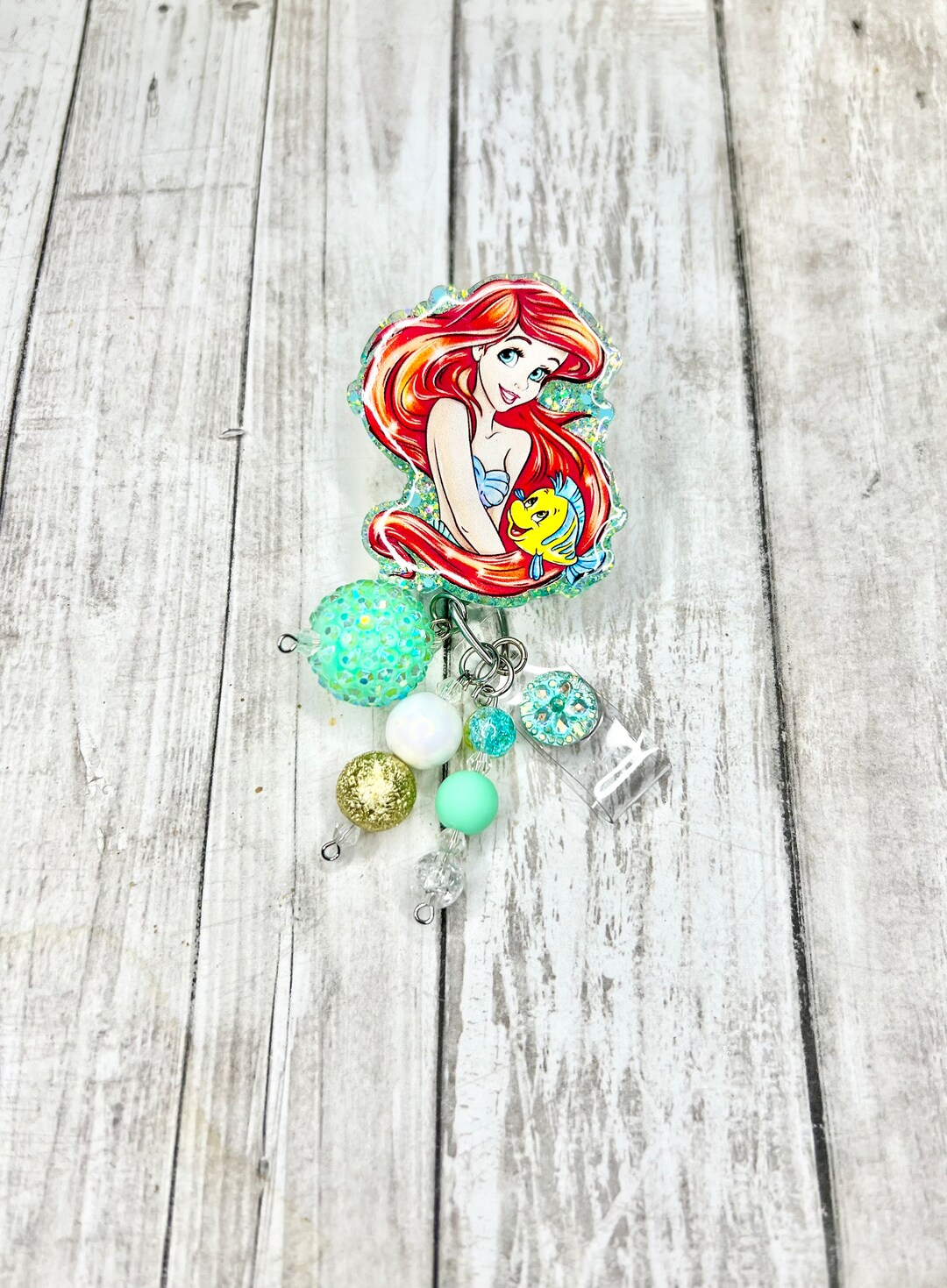 Disney Little Mermaid Badge Reel, Princess Ariel Badge Reel, Nurse ...