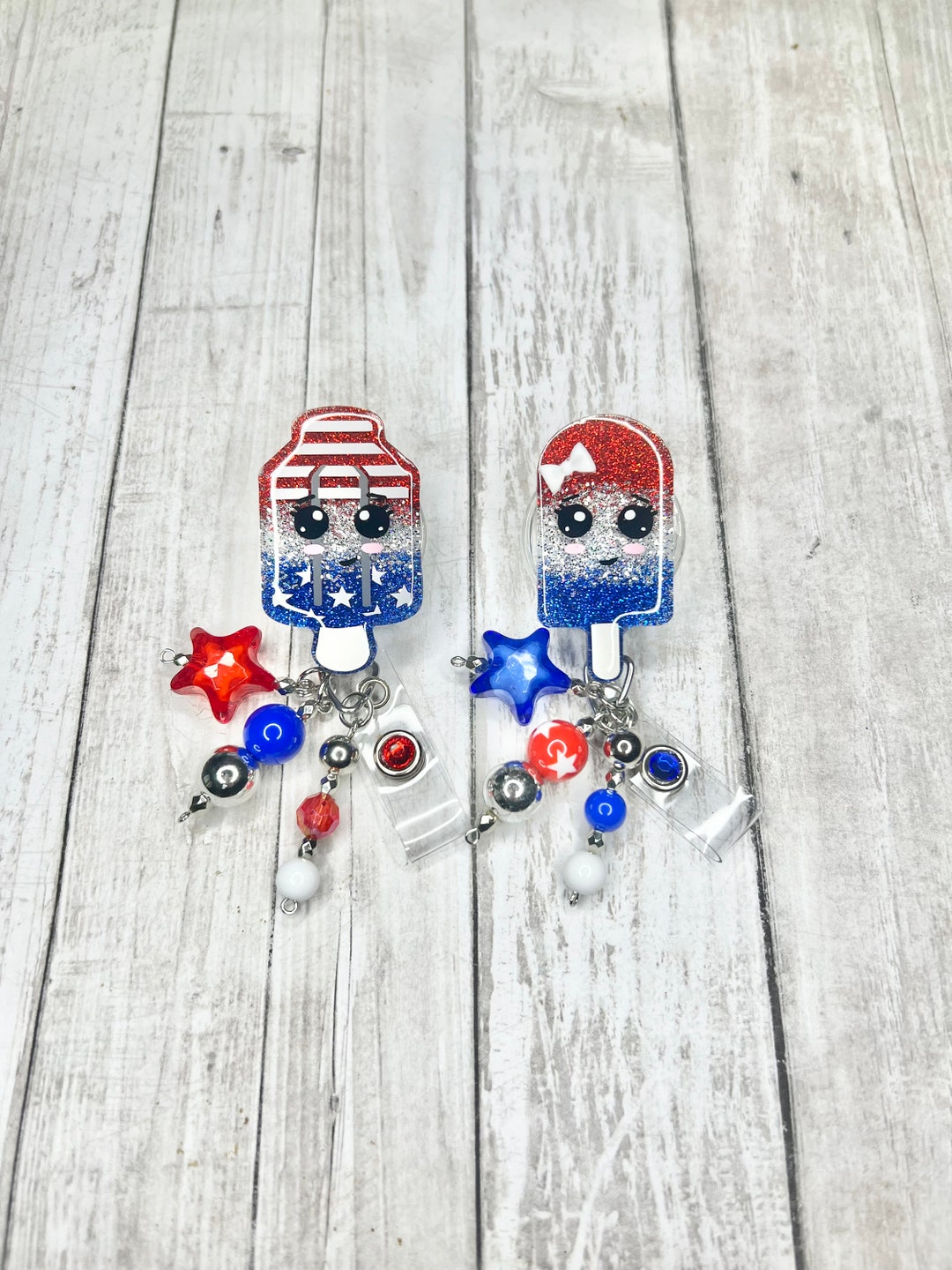 4th of July Popsicle Badge Reel, Cute Popsicle Badge Reel, Nurse Badge ...
