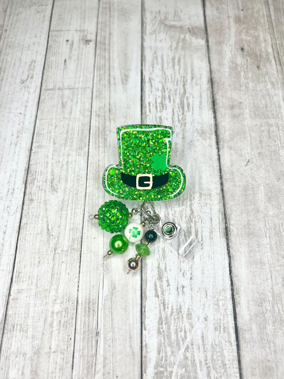 St Patrick’s Day Badge Reel, St Patricks Day Hat Badge Holder, Shamrock ...