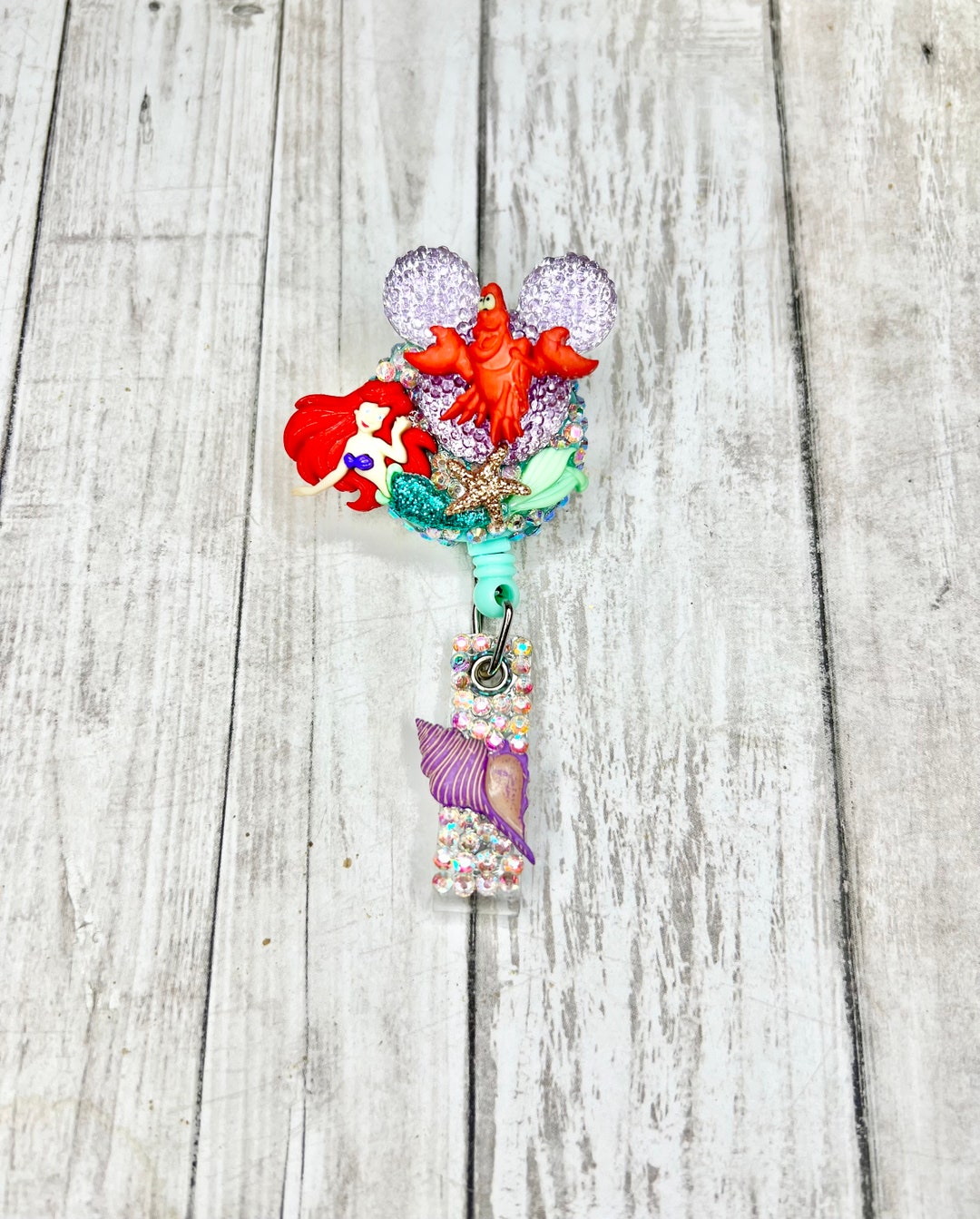 Little Mermaid Badge Reel, Disney Ariel Badge Reel, Nurse Badge Reel ...