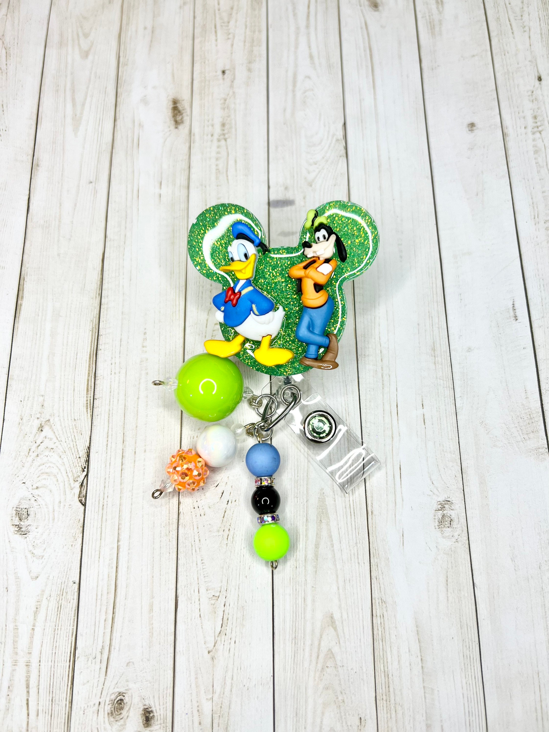 Donald and Goofy Mickey Mouse Badge Reel Mickey Head Badge - Etsy