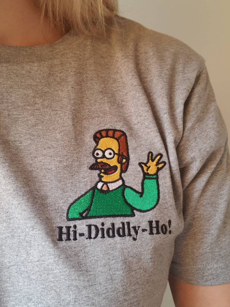 Ned Flanders Hi-diddly-ho the Simpsons Embroidered Unisex - Etsy UK