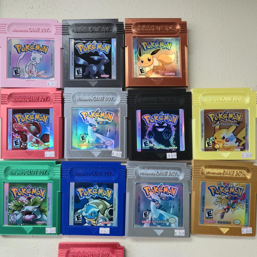 3D Printed Pokémon Gameboy Large Gameboy Cartridge Decorative Hanger ...