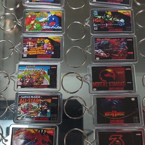Super Nintendo SNES Game Art Video Game Keychain | Chain | Hanger ...