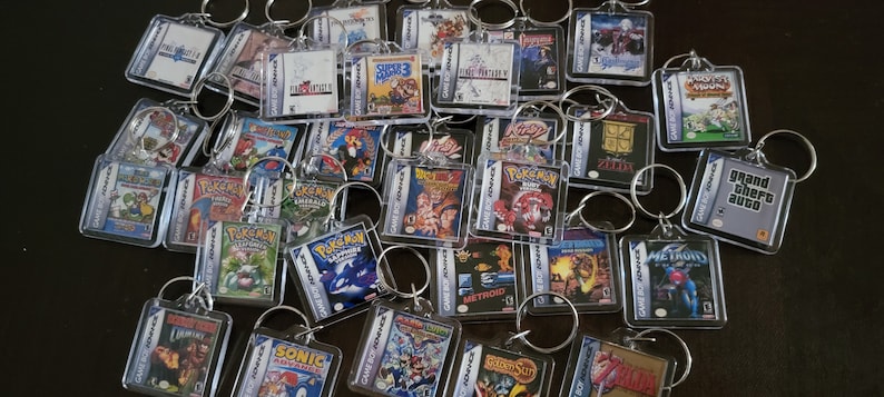 Gameboy Advance GBA Game Art Video Game Keychain | Chain | Hanger ...
