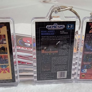 Sega Genesis Game Art Video Game Keychain | Chain | Hanger | Pendent (2 ...