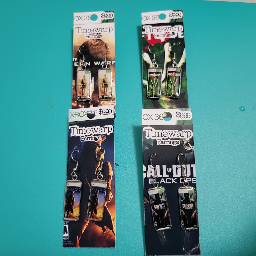 Xbox 360 Game Cover Art Earrings | Drop | Pendant for Her for Him Gift ...