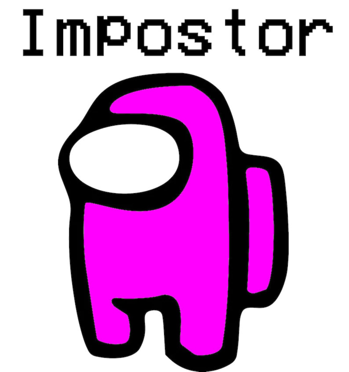 Among Us Impostor Decal No Background Filled in | Etsy