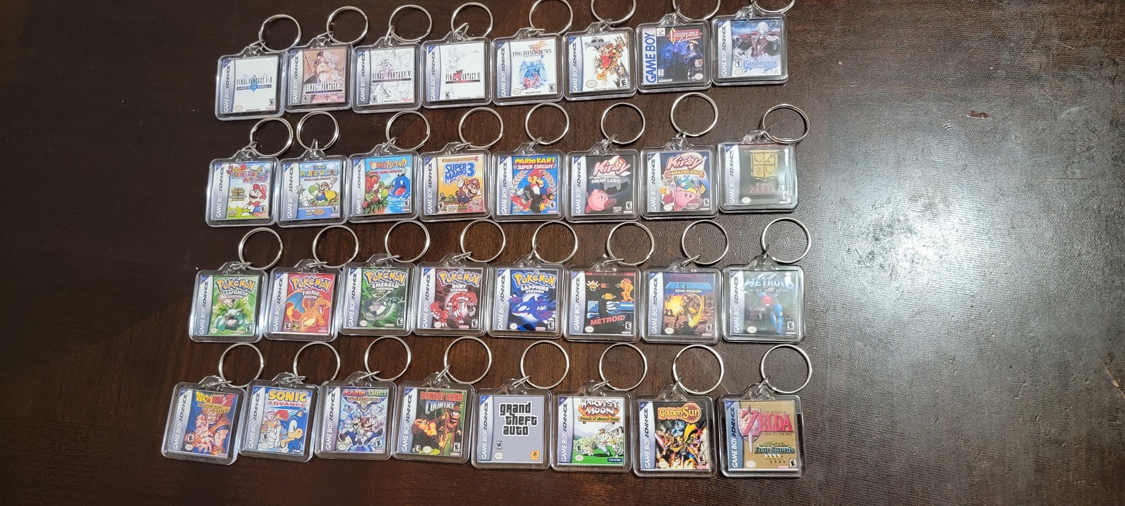 Gameboy Advance GBA Game Art Video Game Keychain | Chain | Hanger ...