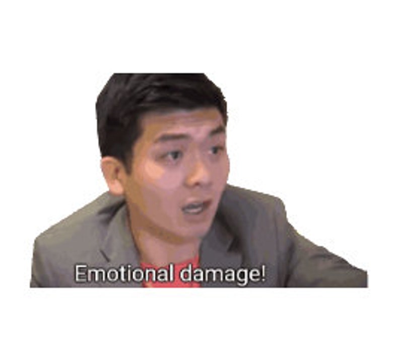 Steven He Emotional Damage Meme Stickers X3 2" Stickers Gag Gift Tiktok ...