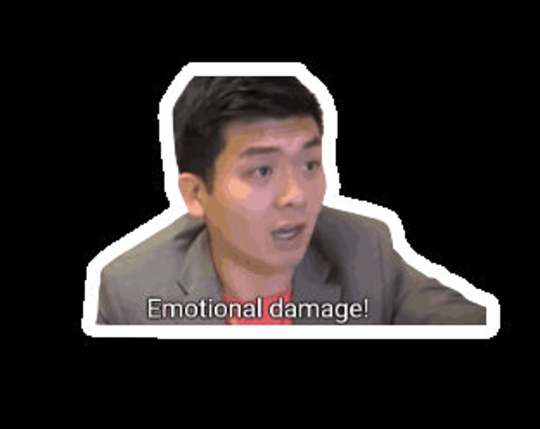 Steven He Emotional Damage Meme Stickers X3 2" Stickers Gag Gift Tiktok ...