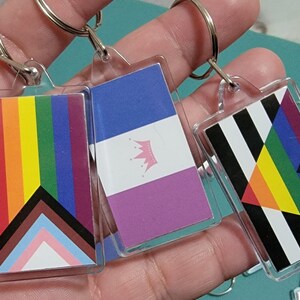 LGBTQIA+ Pride and Ally Flag Keychain | Chain | Hanger | Pendent (2 ...