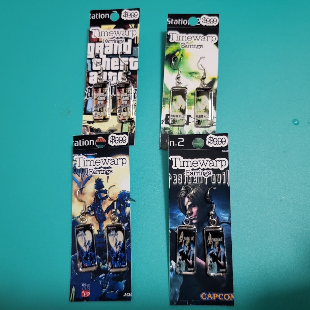 Playstation 2 PS2 Game Cover Art Earrings | Drop | Pendant for Her for ...