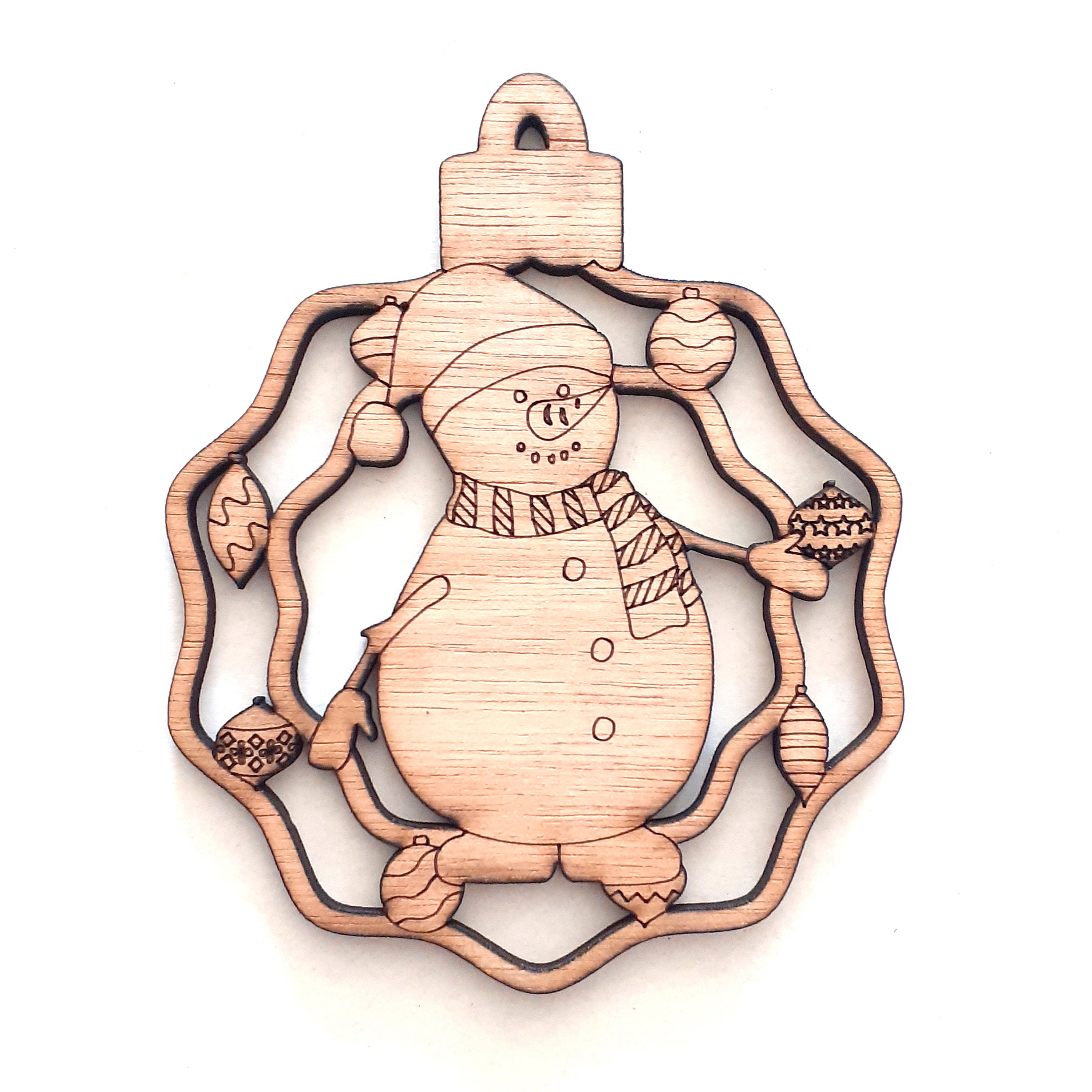 Bundle Christmas Ornaments Glowforge Laser Cut File - Etsy