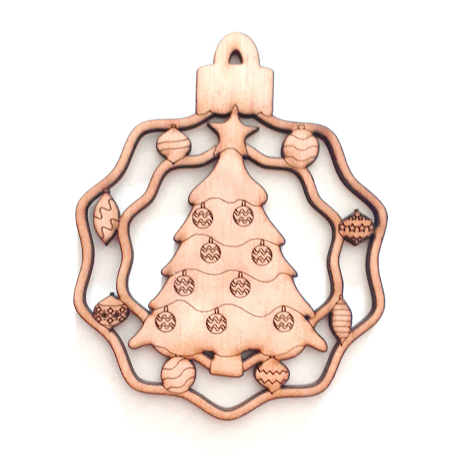 Bundle Christmas Ornaments Glowforge Laser Cut File - Etsy