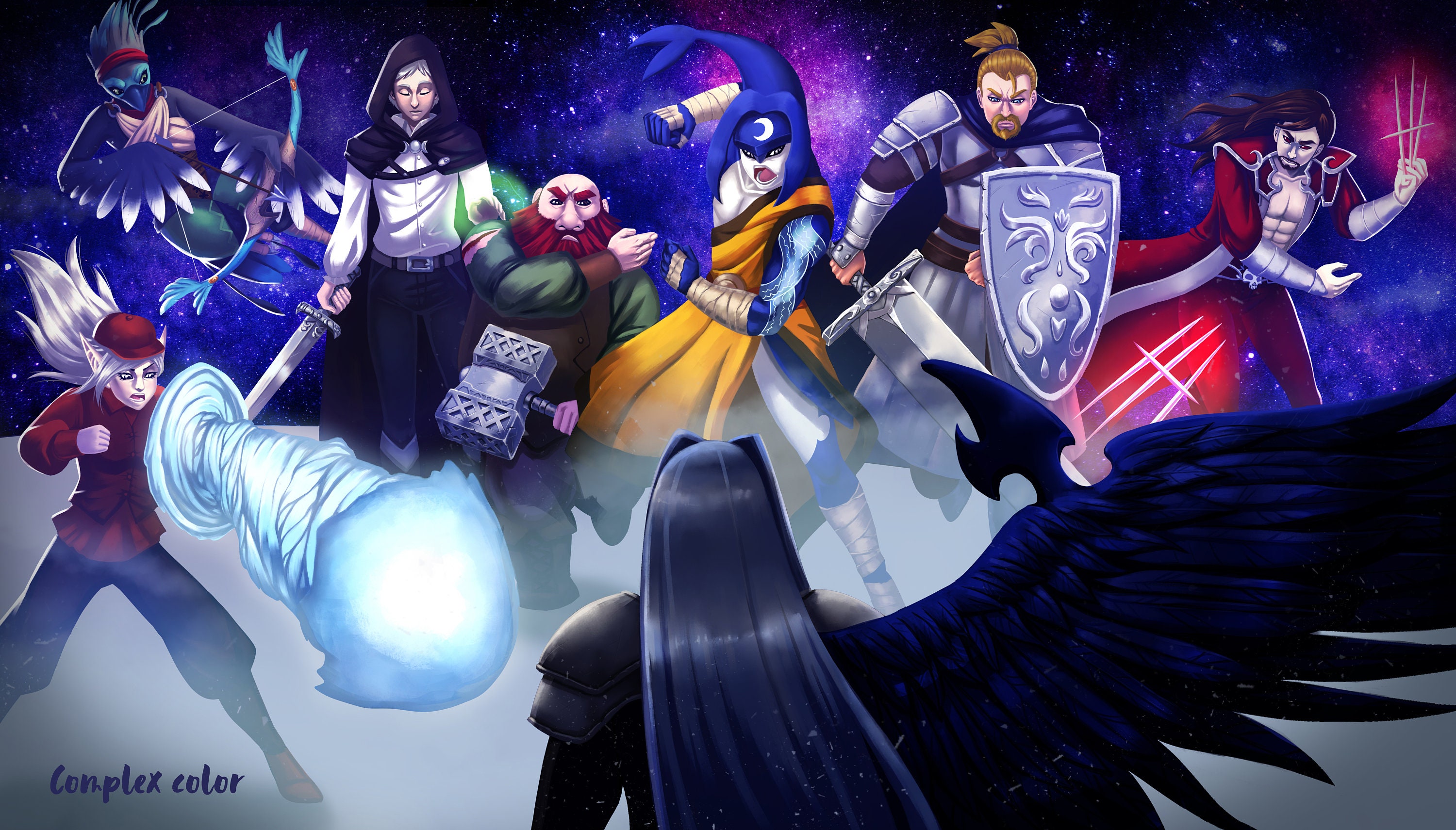 Dnd Party Commission Dnd Character Commission Digital Art | Etsy