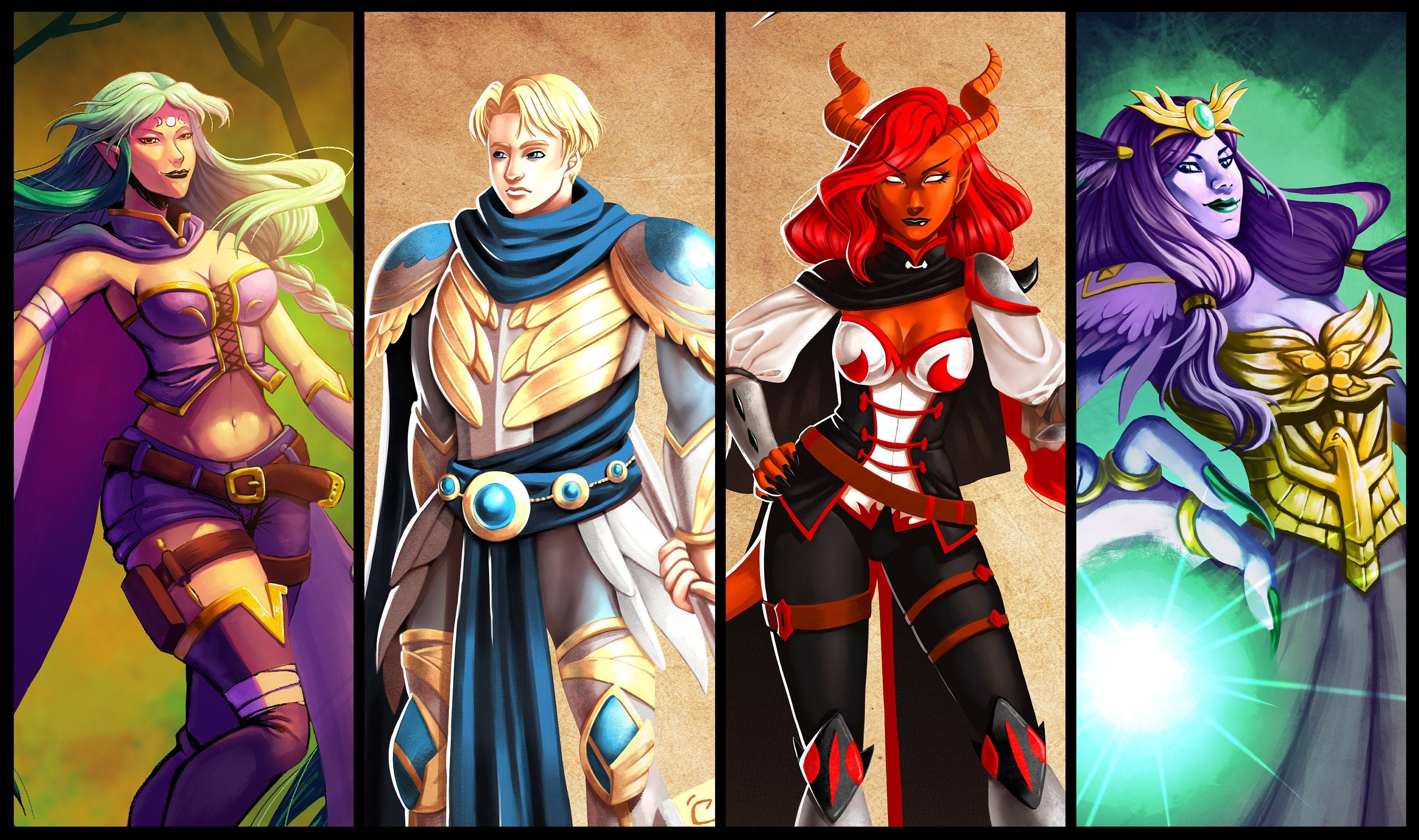 Dnd Character Commission Digital Art Custom Character Art Etsy