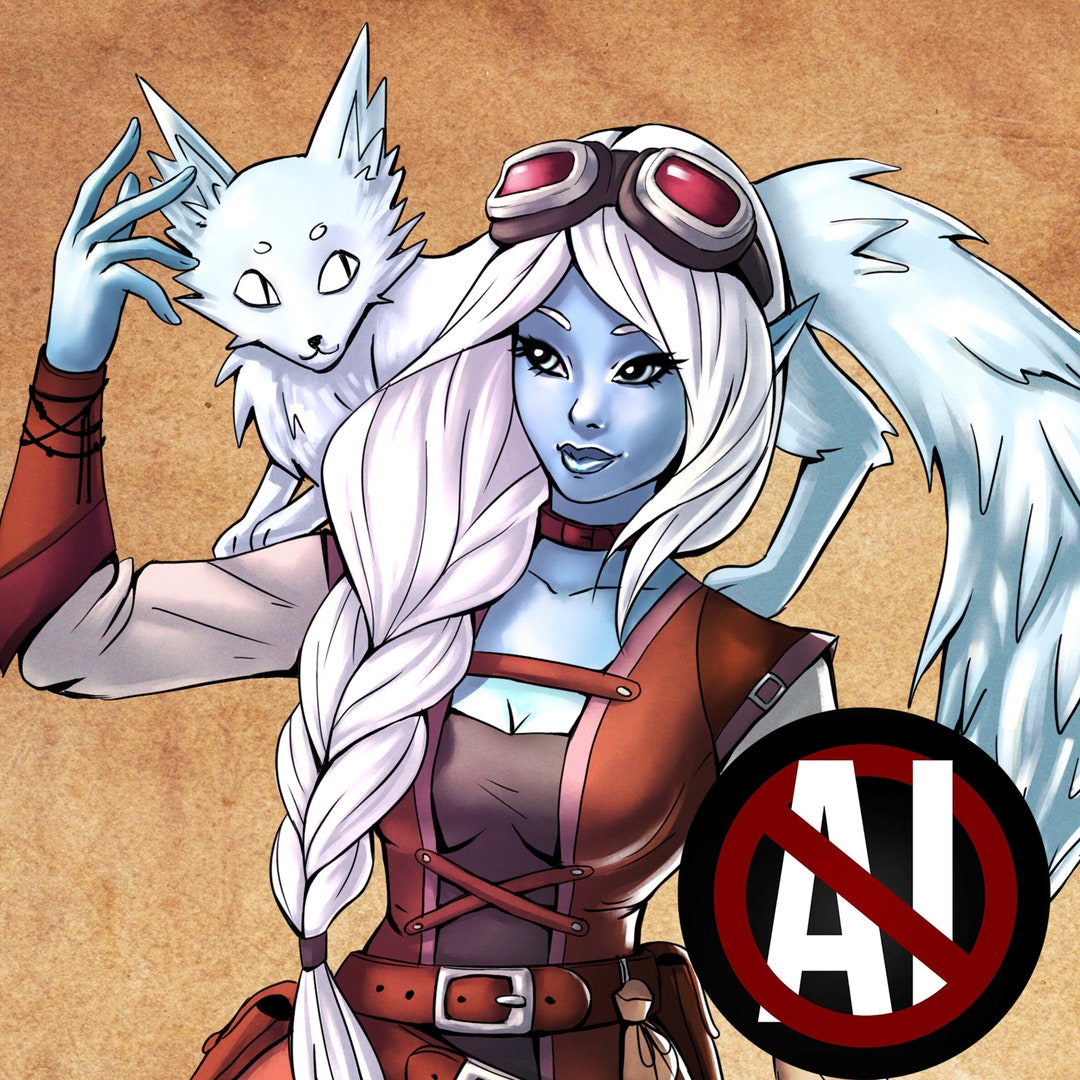 Digital Art, Custom Character Art, Dnd Character Commission (simple ...