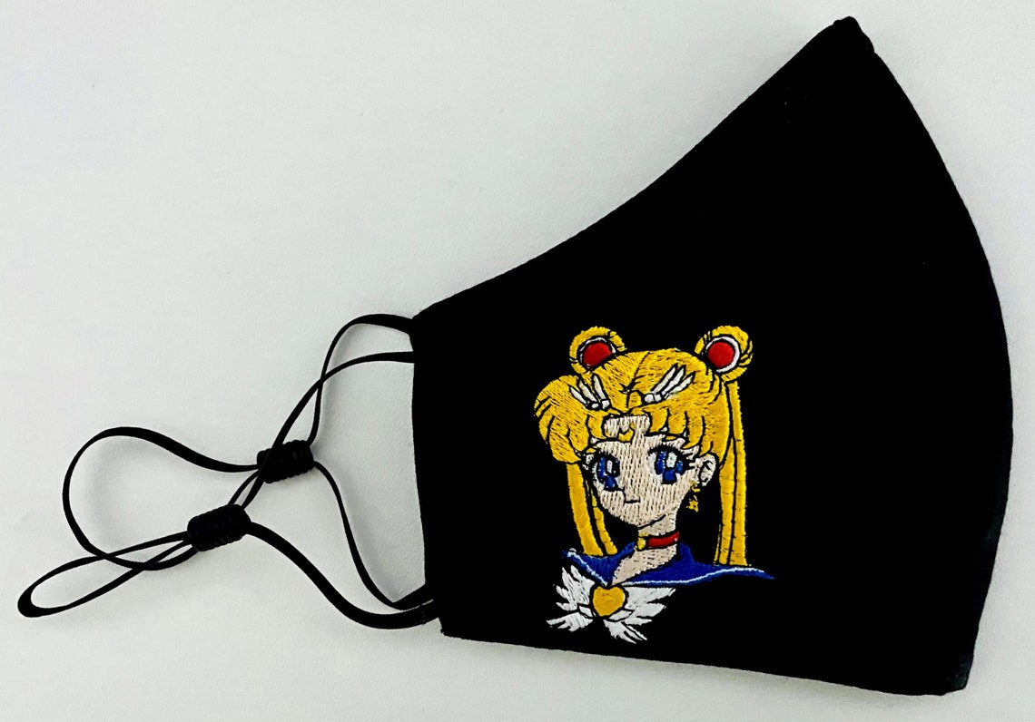 Sailor Moon Usagi Tsukino Custom Embroidered Face Mask | Etsy
