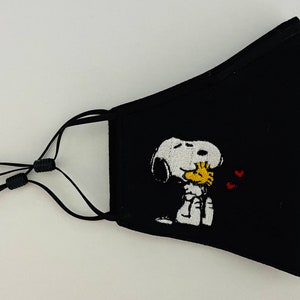 Snoopy and Woodstock | Peanuts | Custom Embroidered Face Mask - Etsy