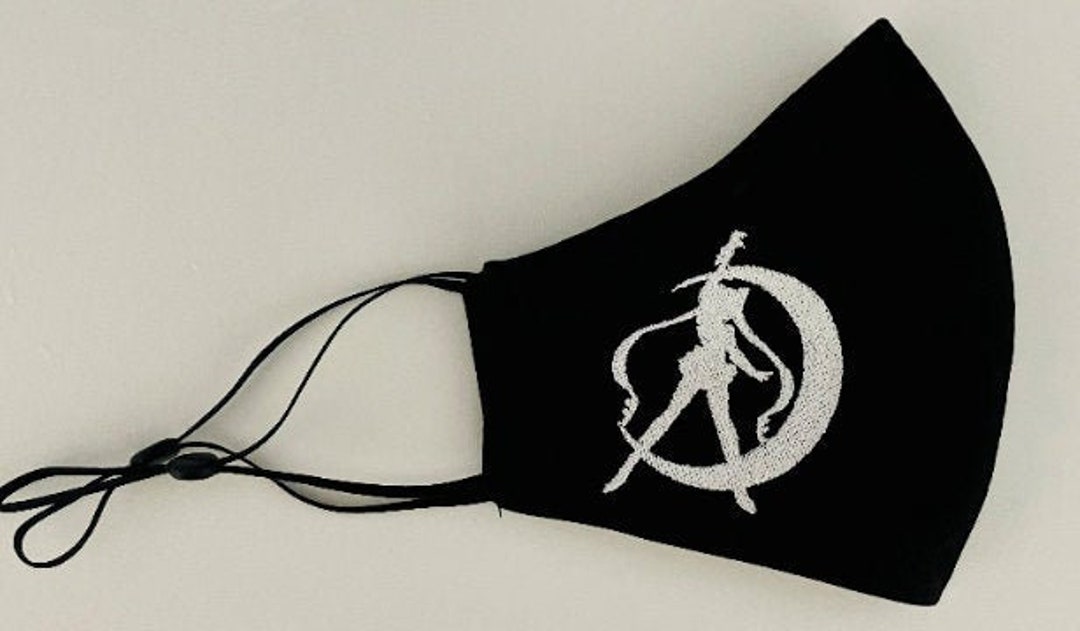 Sailor Moon Silhouette | Custom Embroidered Face Mask - Etsy
