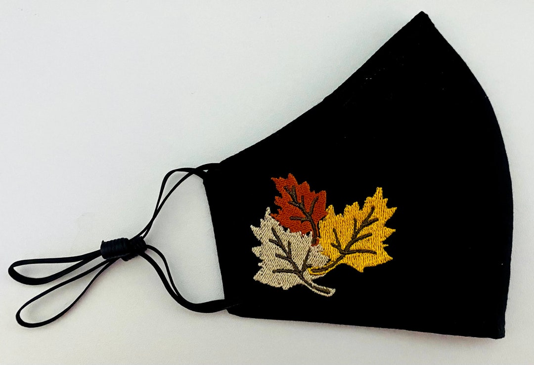 Autumn Leaves | Fall Leaves | Custom Embroidered Face Mask - Etsy